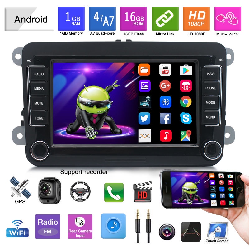 Android 7'' Car Radio For Volkswagen For VW Car Multimedia Player ...