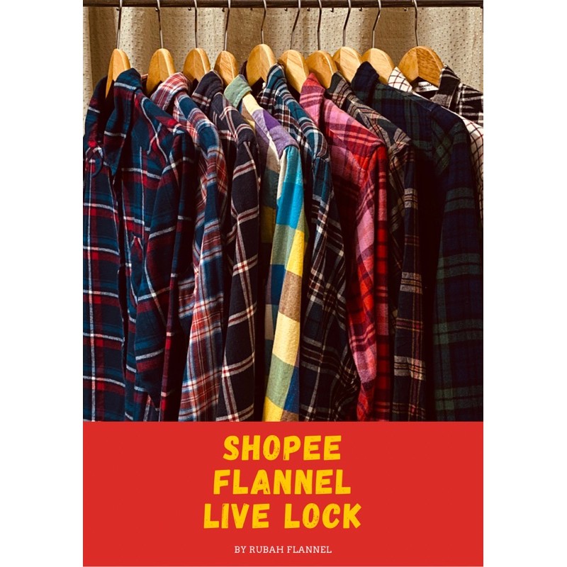 FLANNEL SHIRT PREMIUM GRADE LIVE LOCK 🇰🇷🇯🇵🇺🇸 | Shopee Malaysia