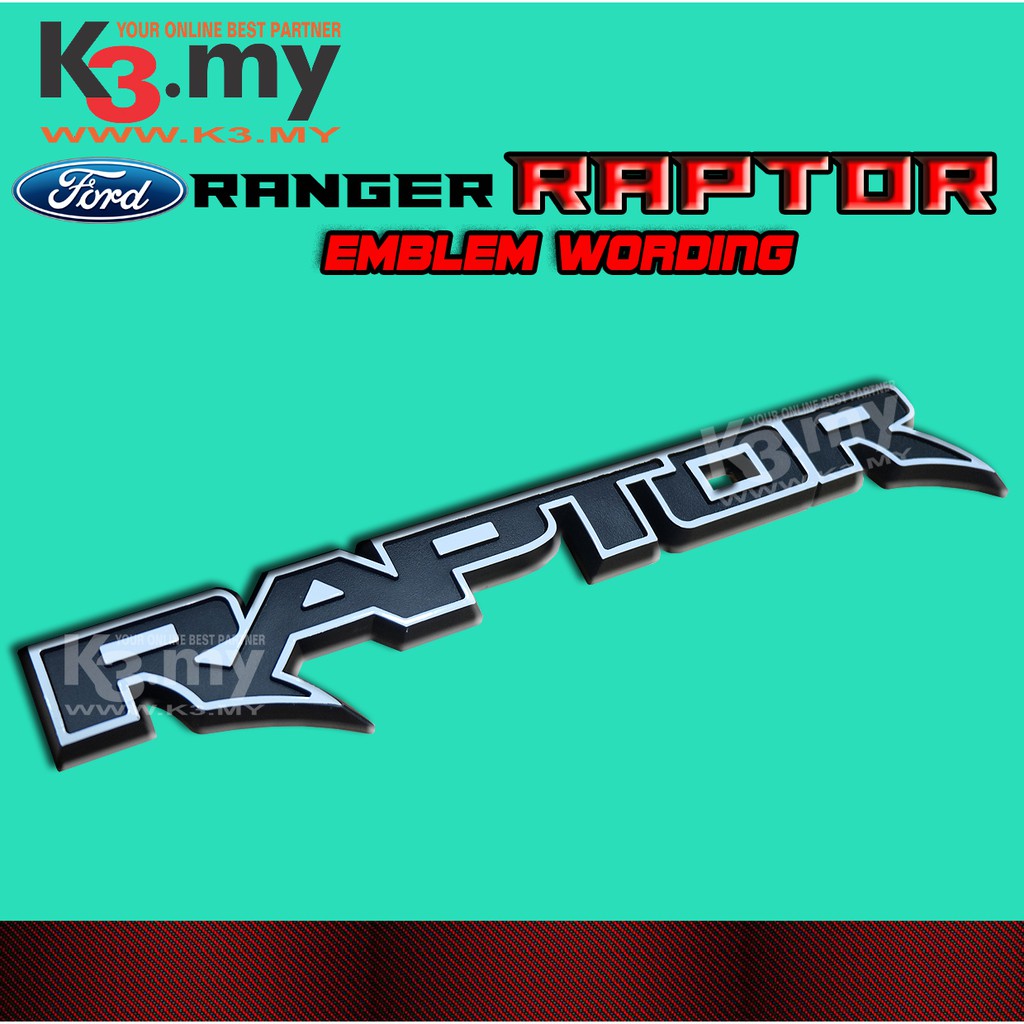 Ford Ranger Raptor Emblem Badge Side Door Tailgate Fender Mudguard ...