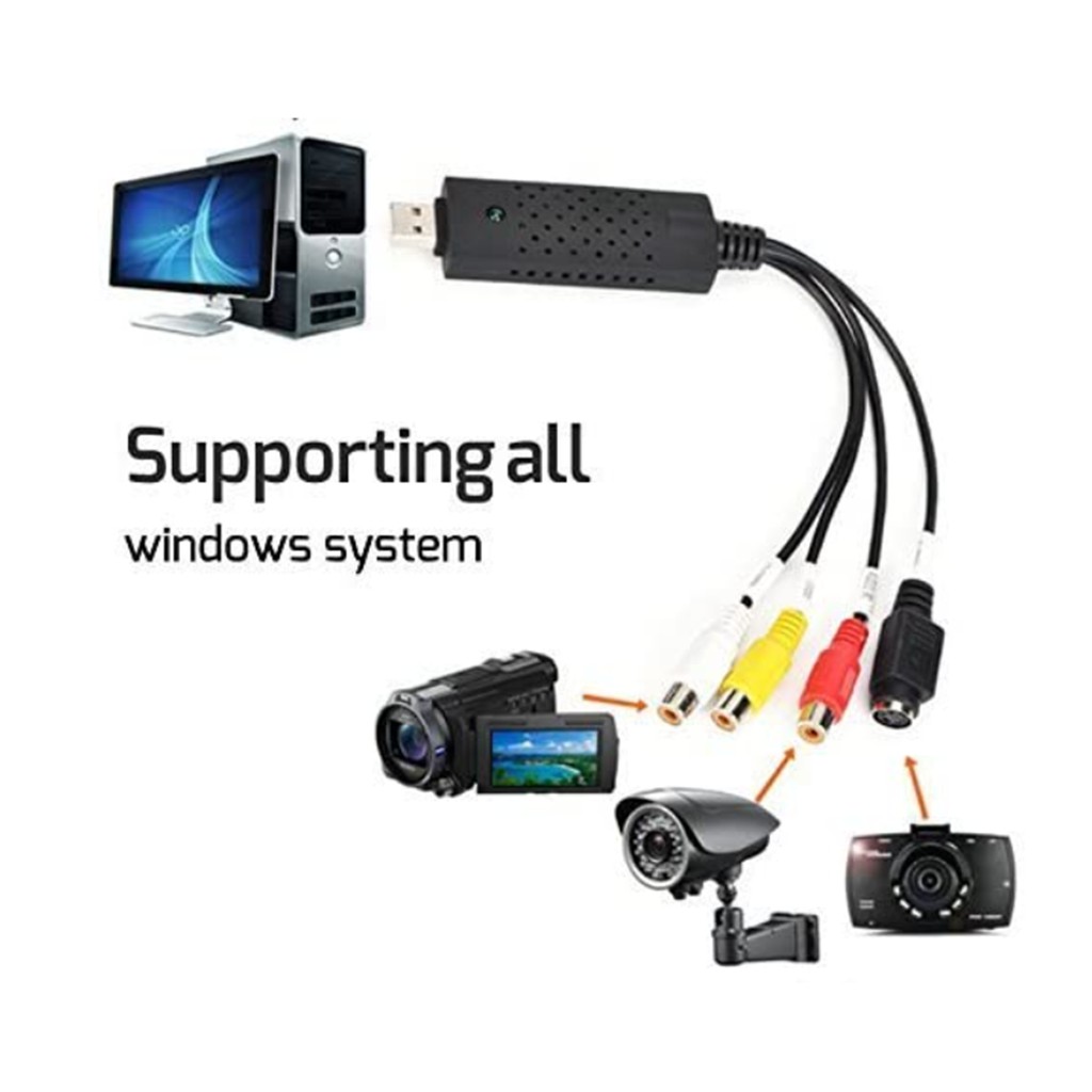 Video Capture Card Device USB2.0 Adapter AV Composite RCA Audio Grabber ...