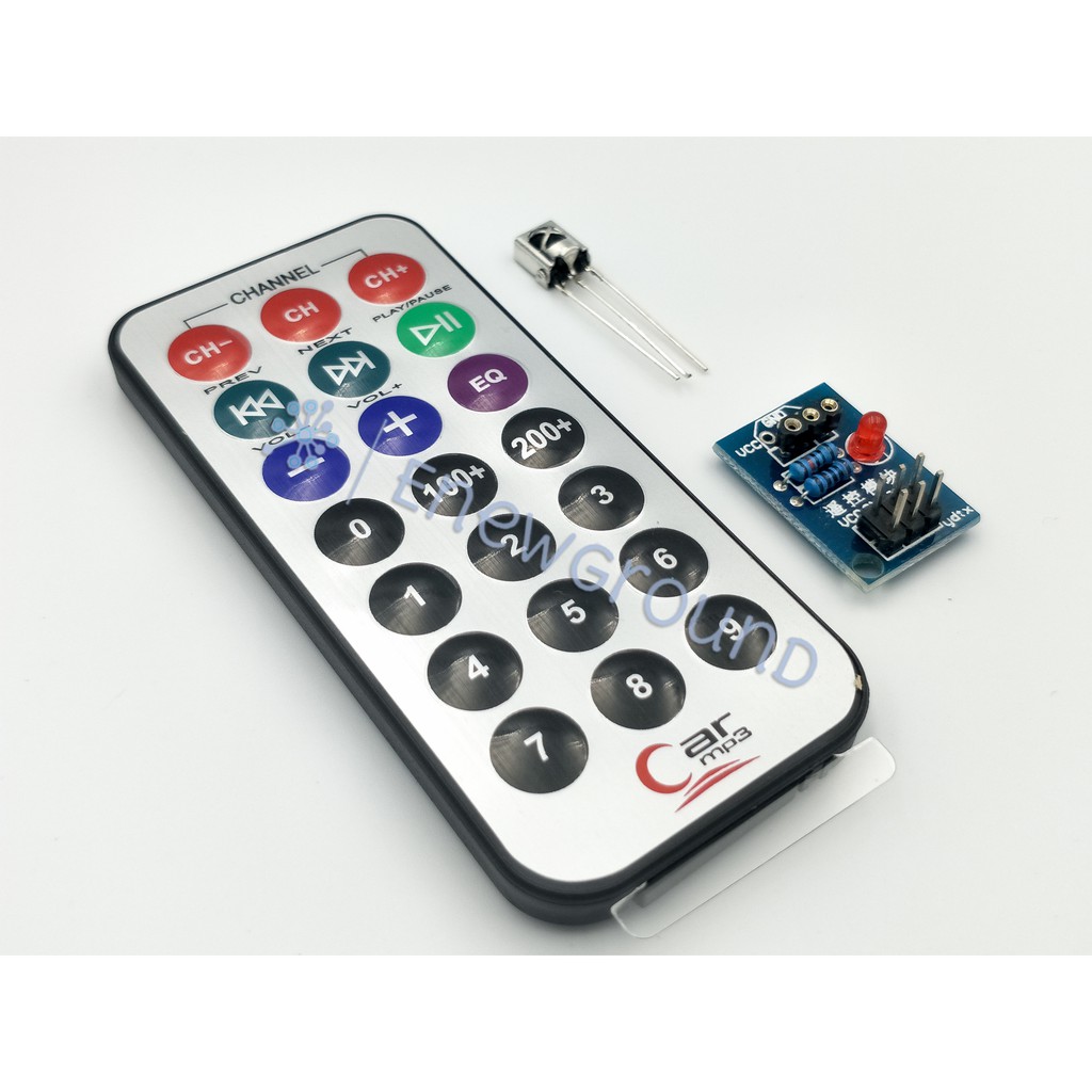 Infrared remote control kits with receiver (HX1838, 38 kHz) | Shopee ...