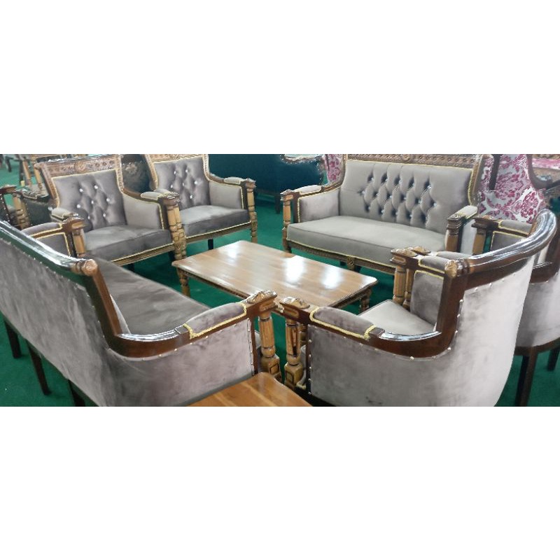 SOFA JATI MINIMALIS CANTIK MODEN STYLE SET SOFA JATI | Shopee Malaysia