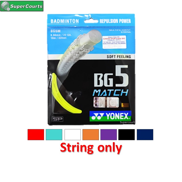 【ORIGINAL】Yonex BG5 Badminton String only (1pcs) | Shopee Malaysia