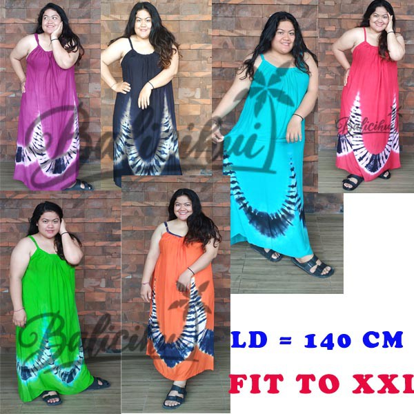 Balicihui Long Jumbo Daster Bali Tiedye Rainbow Jumbo Daster Fit To XXL ...