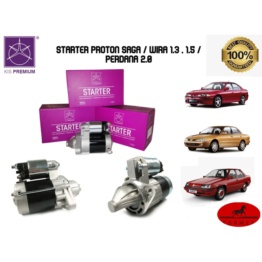 Proton Saga 12V Wira 1.3 , 1.5 Perdana 2.0 Starter New 0.6KW 8T ...