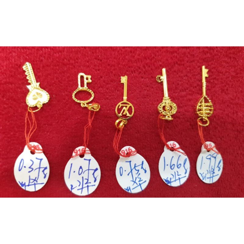 916 Gold Key Pendant / Locket 金锁匙吊坠 | Shopee Malaysia