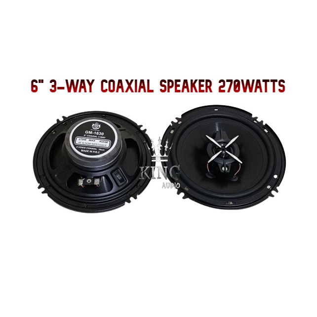 1 Pair 2 Biji GULF MILANO GM-1630 6" INCH 270W Car Coaxial Speaker ...