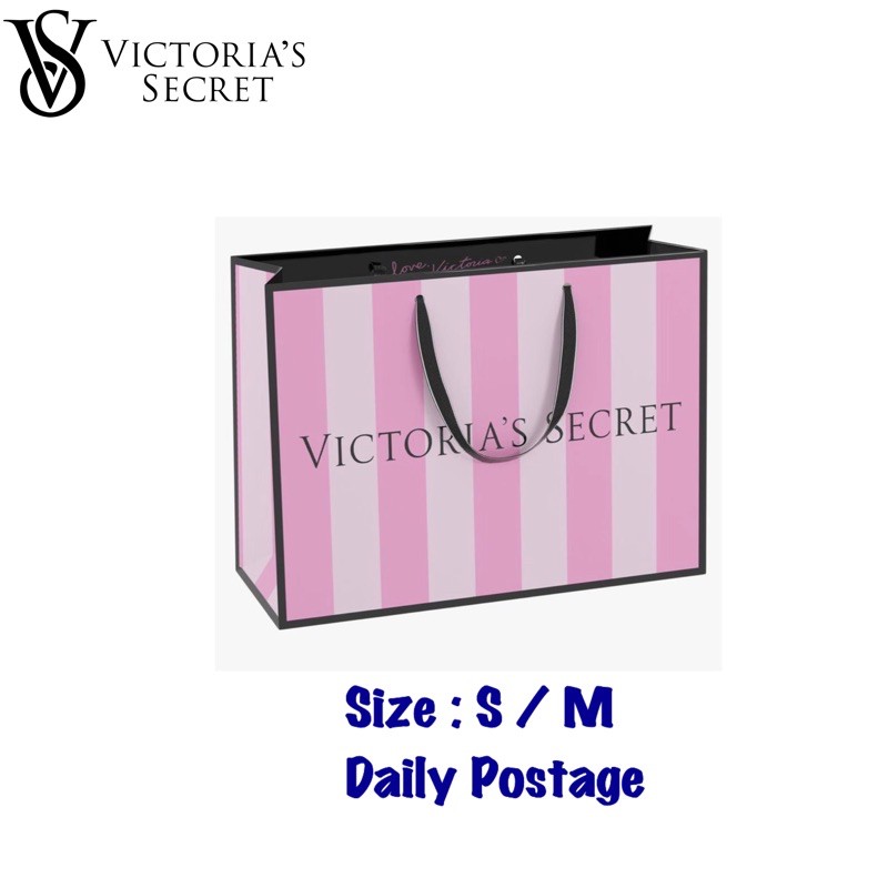 Original Victoria's Secret Paper Bag ( S / M ) Size PaperBag | Shopee ...
