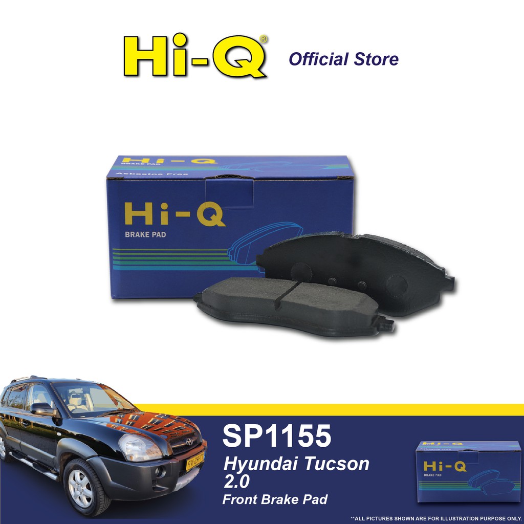 Hi-Q Front Brake Pad - Hyundai Tucson 2.0 - SP1155 (1set) | Shopee Malaysia