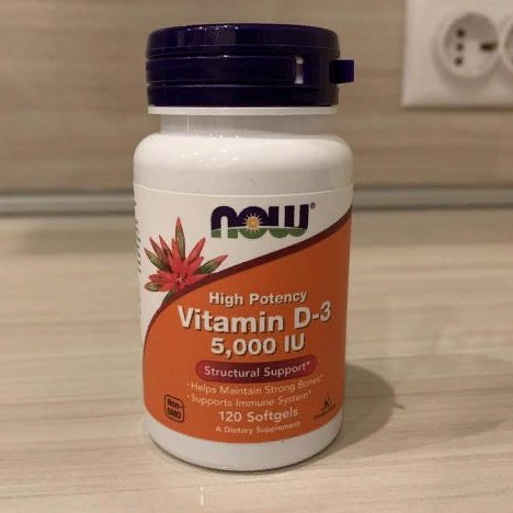 Now Food Vitamin D3 5000 IU Foods Vit D-3 5000IU 120 Cap USA ORIGINAL ...