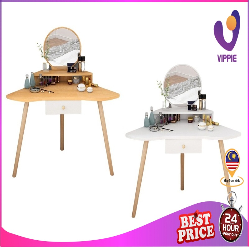 VIPPIE Simple Triangle Corner Make Up Table Modern Dressing Table ...