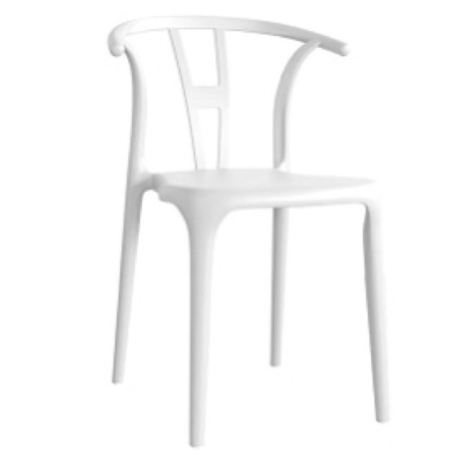 Wish Bone PP Chairs / Stackable dining Chairs / Molded Plastic Kitchen ...