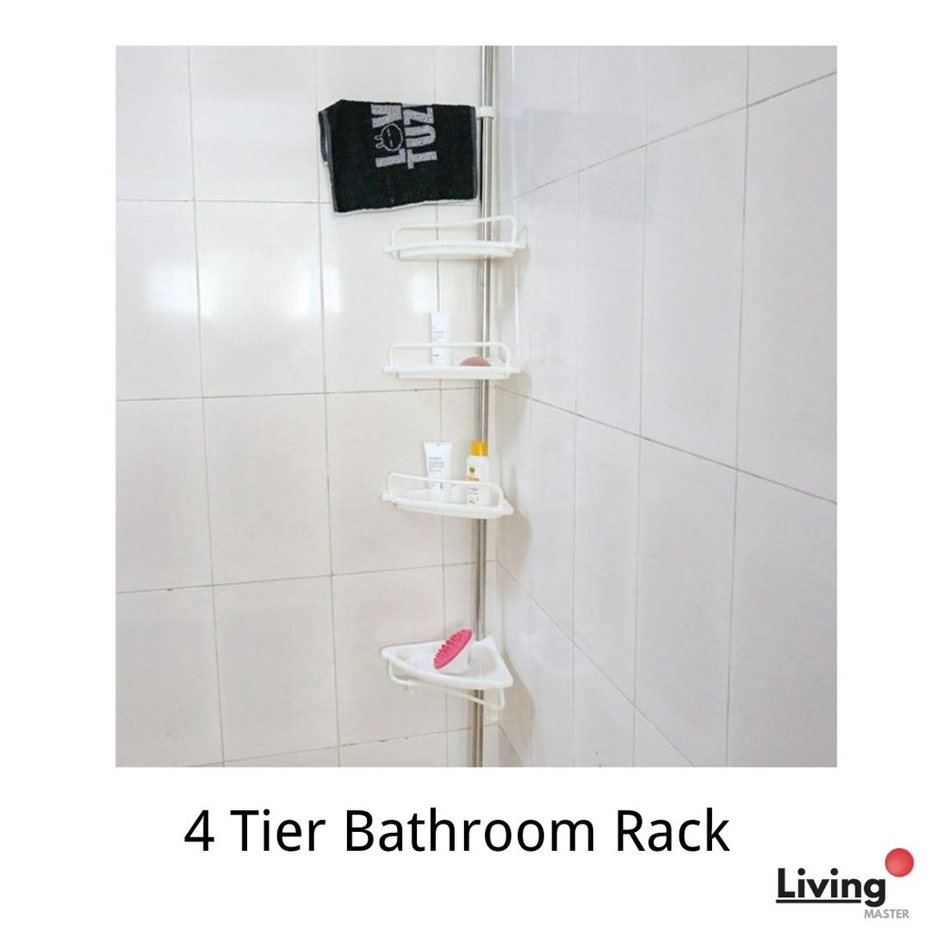 4 Tier Bathroom Stretch Rack Multipurpose Rack Organizer elescopic ...