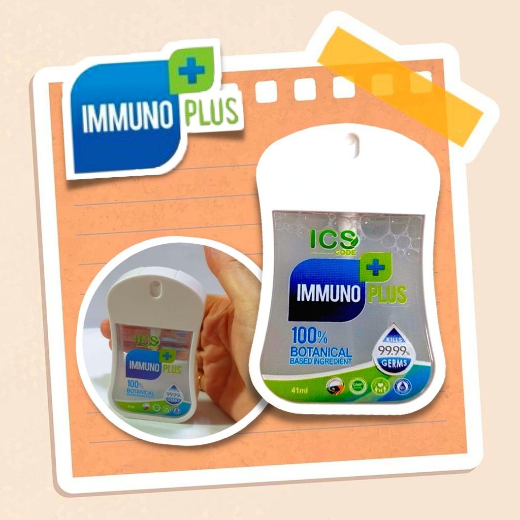 Immuno Plus Hand Sanitizer 41ml kill 99.99% of germs 消毒液 ( Ready Stock ...