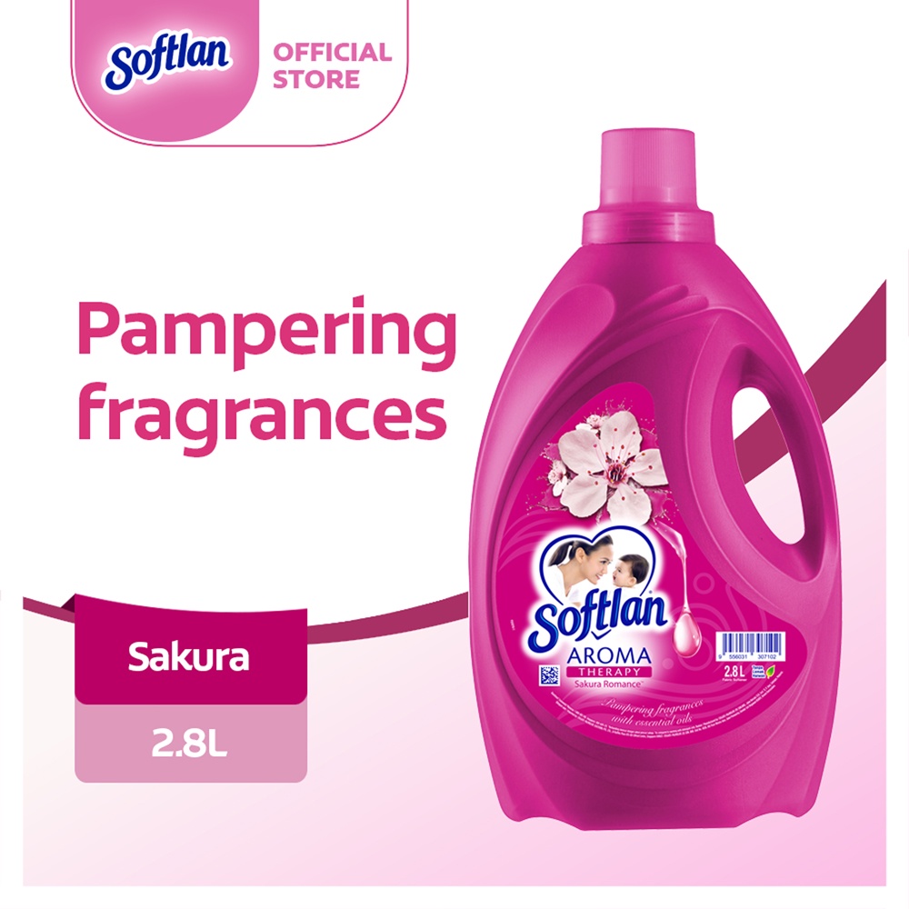 Softlan Aroma Therapy Sakura Fabric Softener Pink (2.8L) | Shopee Malaysia