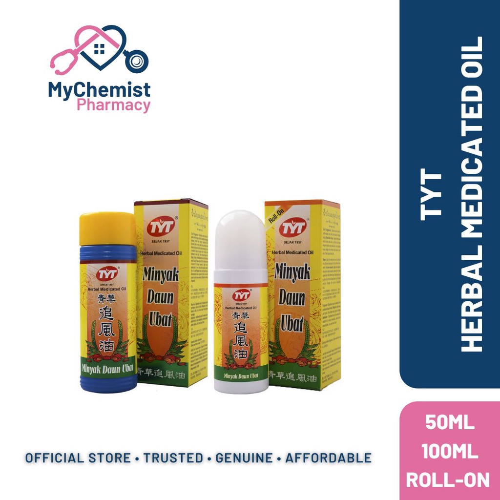 TYT Herbal Medicated Oil (100ml / 50ml / Roll-On) Minyak Herba TYT ...