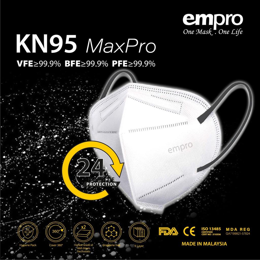 Empro Respirator KN95 Max Pro Copper Oxide Face Mask (10 Pcs ) | Shopee ...