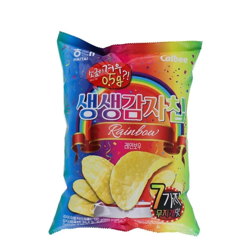 South Korea Haitai Calbee Rainbow Potato Chips (60g) 韩国 海太 卡乐比 彩虹薯片(60克 ...