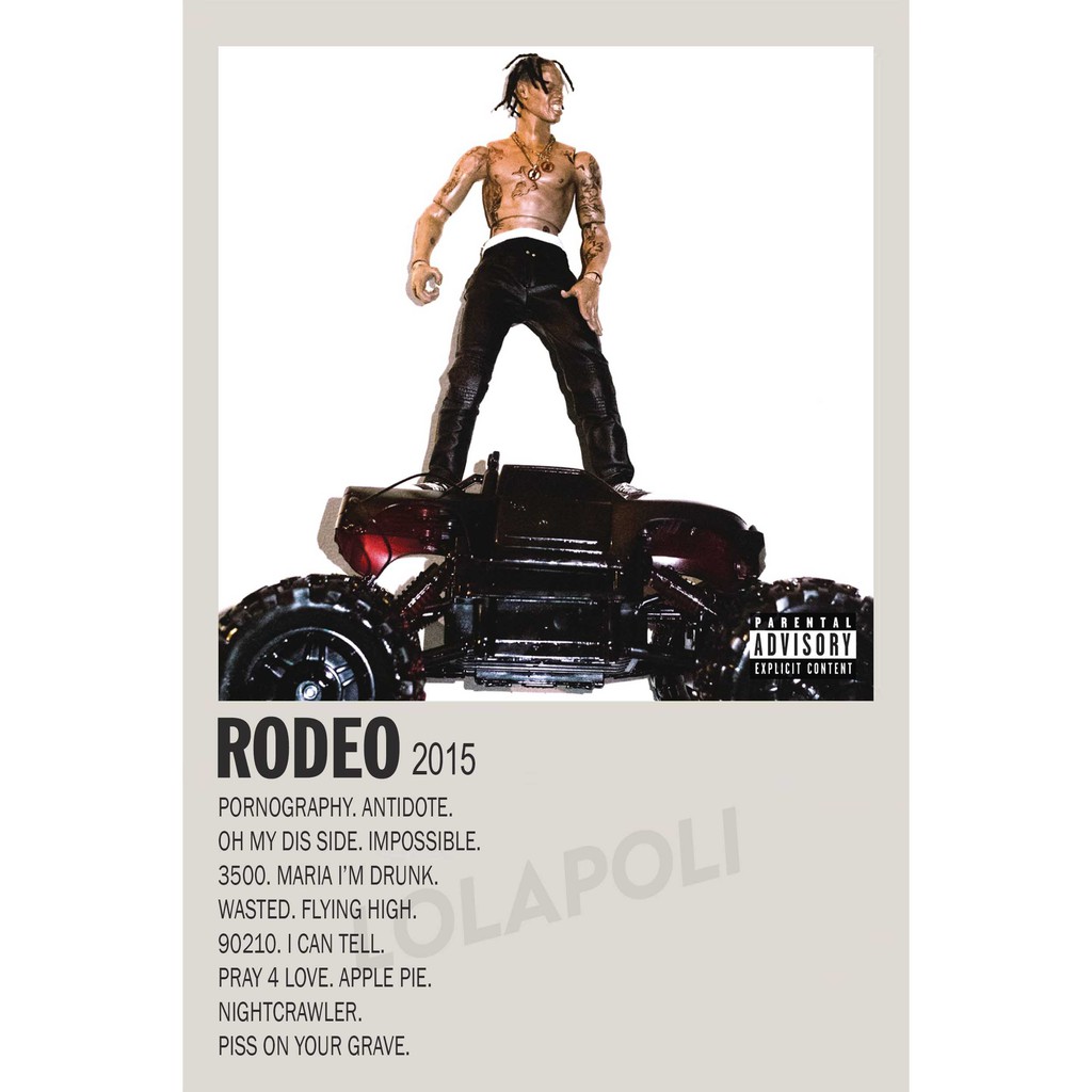 Rodeo Album Cover Poster - Travis Scott | Shopee Malaysia
