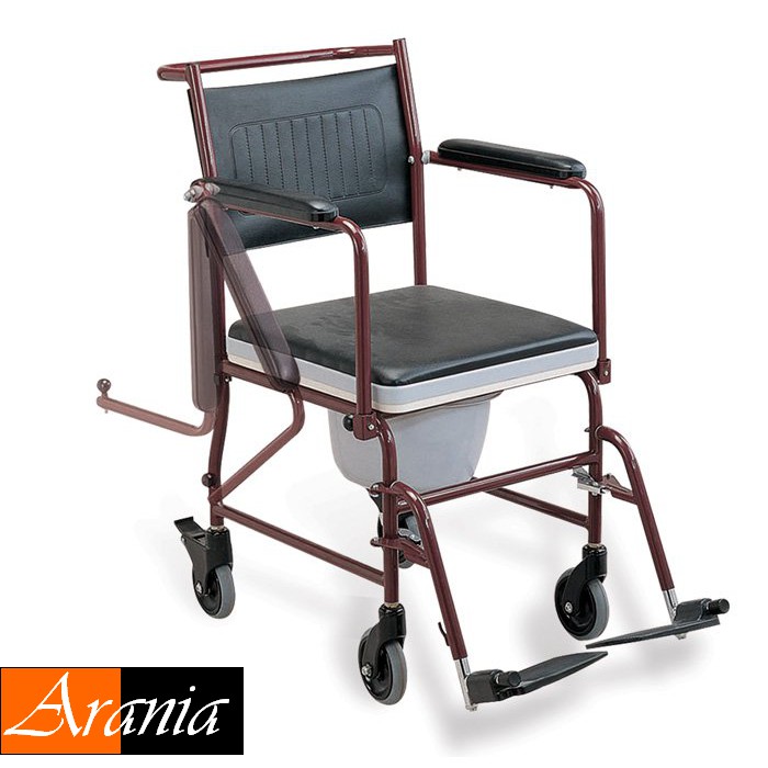 ARANIA COMMODE PUSHCHAIR DETACHABLE ARMREST & DETACHABLE FOOTREST (FS692) | Shopee Malaysia