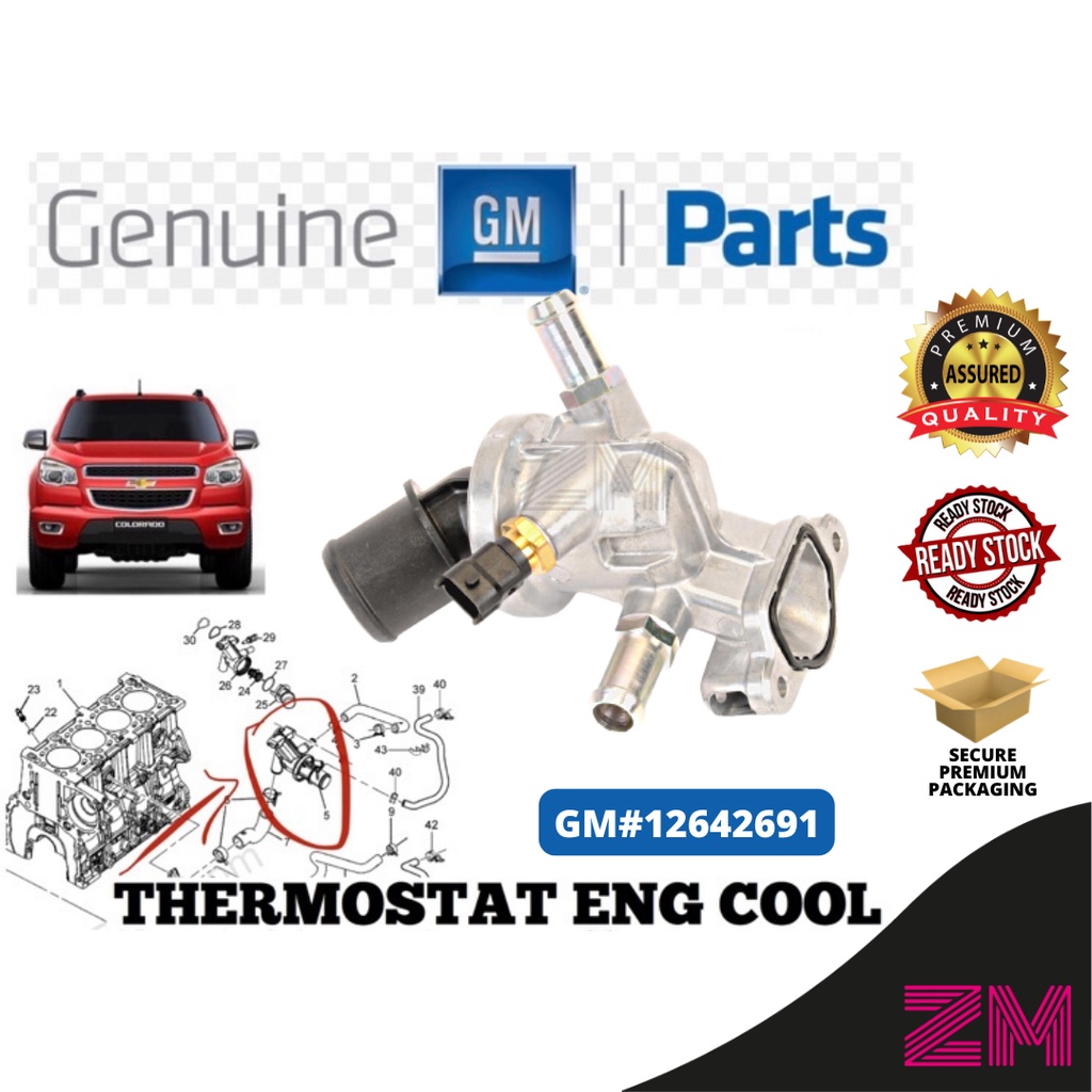 Housing Thermostat Engine Cooling with Sensor Chevrolet Colorado 2012 ...