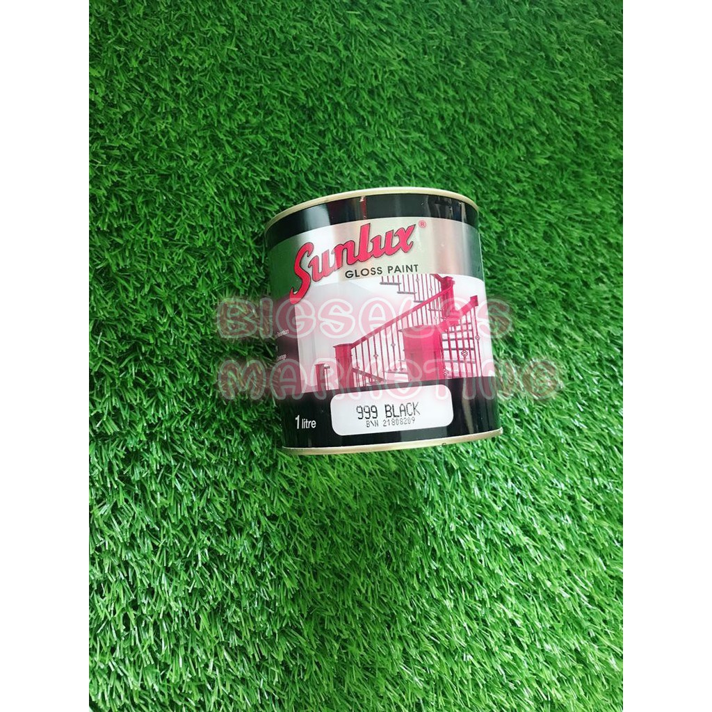 1 Litre SUNLUX Gloss Paint Glossy Wood Or Metal Paint / Cat Kayu Dan ...