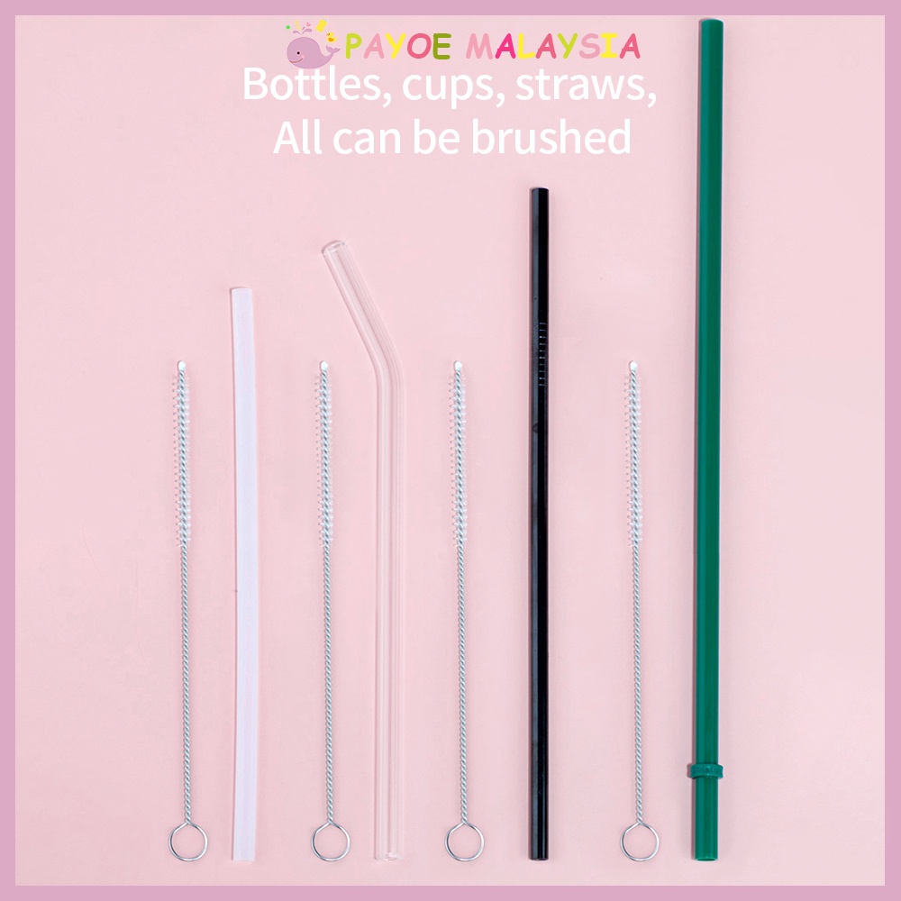 Payoe Multifunctional Straw Brush Stainless Steel Bottle Straw Brush ...