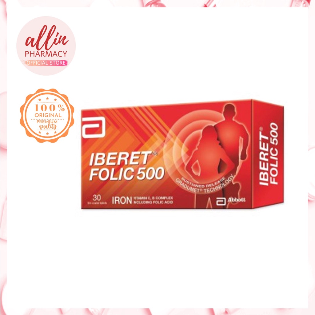 Iberet Folic 500mg 30s (EXP 03/2025) | Shopee Malaysia