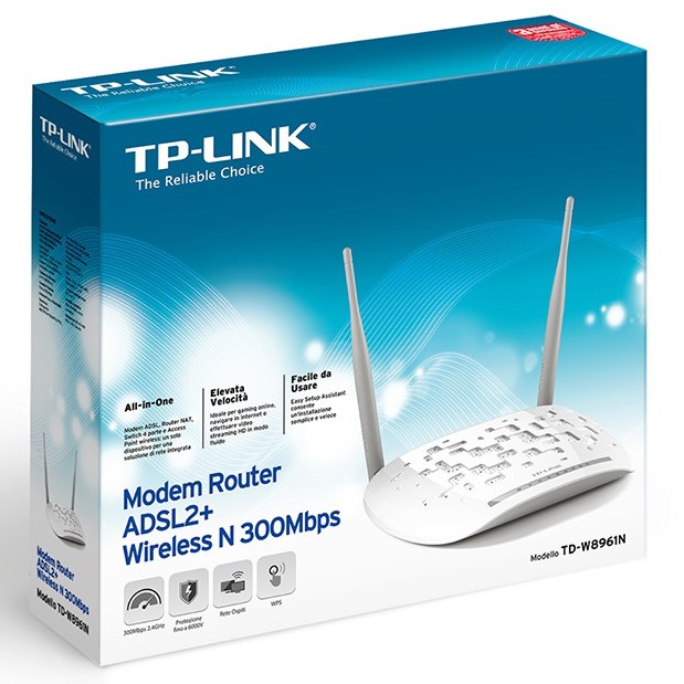 TP-LINK 8961 ADSL+2 MODEM 300Mbps Wireless N ADSL2+ Modem Router TD ...