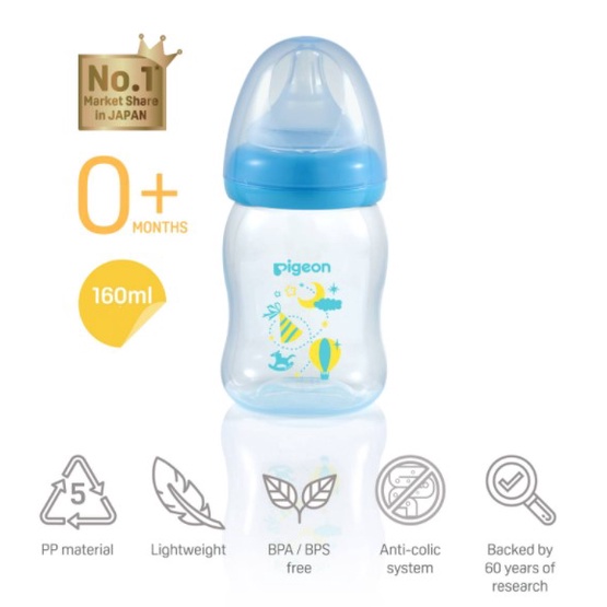 Pigeon SofTouch Wide-Neck Bottle (PP) | Shopee Malaysia