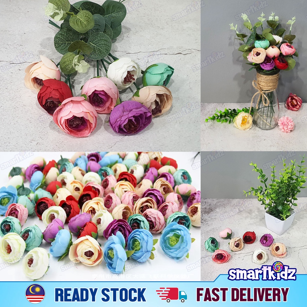 [1pcs] 4cm Rose Heads Artificial Flowers for Crafts| Kepala Bunga Ros ...
