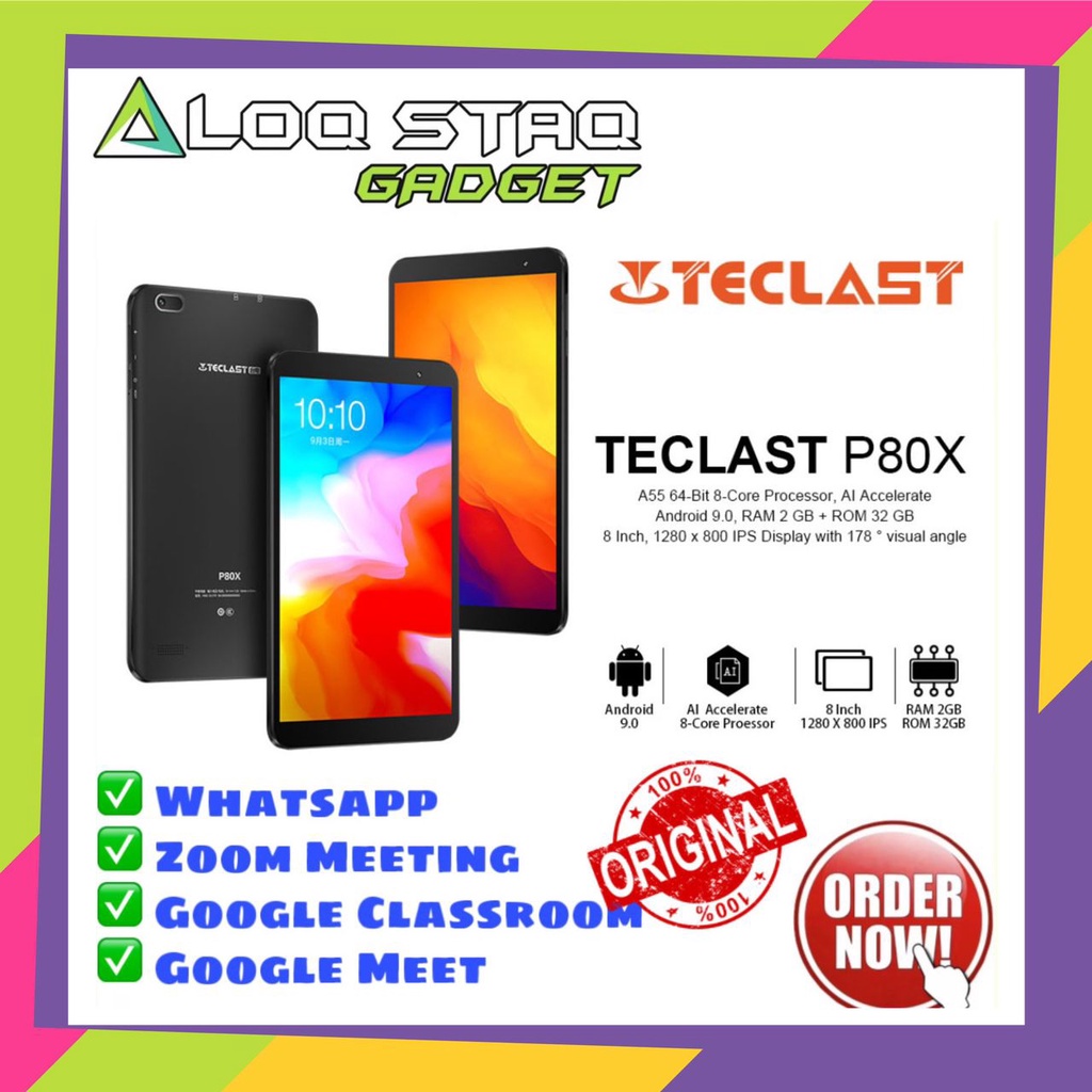 TECLAST P80X (2+32GB) ANDROID TABLET MURAH ORIGINAL DRAWING TABLET GAMING TABLET TAB PAD STUDY ...