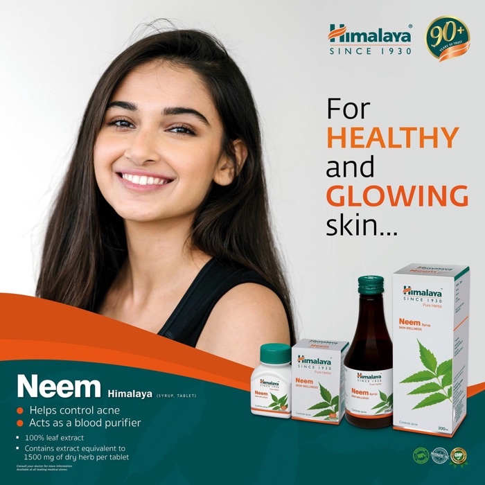 (Expired :01/2027) Himalaya Neem Skin Wellness 60 Tablet | Mencegah ...
