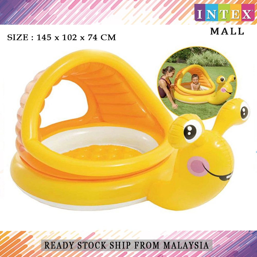 INTEX Lazy Snail Shade Baby Pool IT 57124NP | Shopee Malaysia