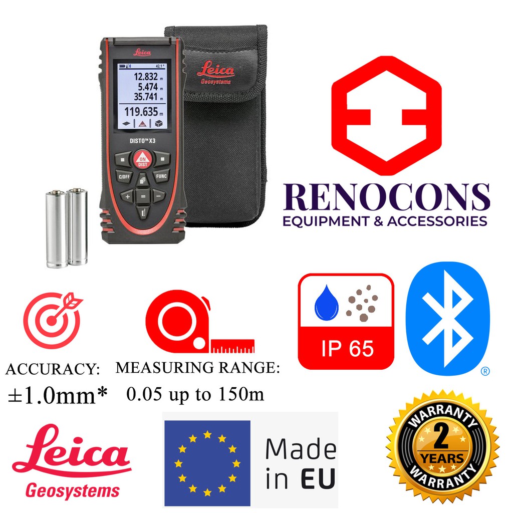 LEICA DISTO X3 150m LASER DISTANCE MEASURMENT LASER DISTANCE METER ...
