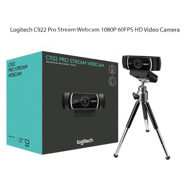 Logitech C922 Pro Stream full HD Webcam, free stand, Xsplit copyright ...