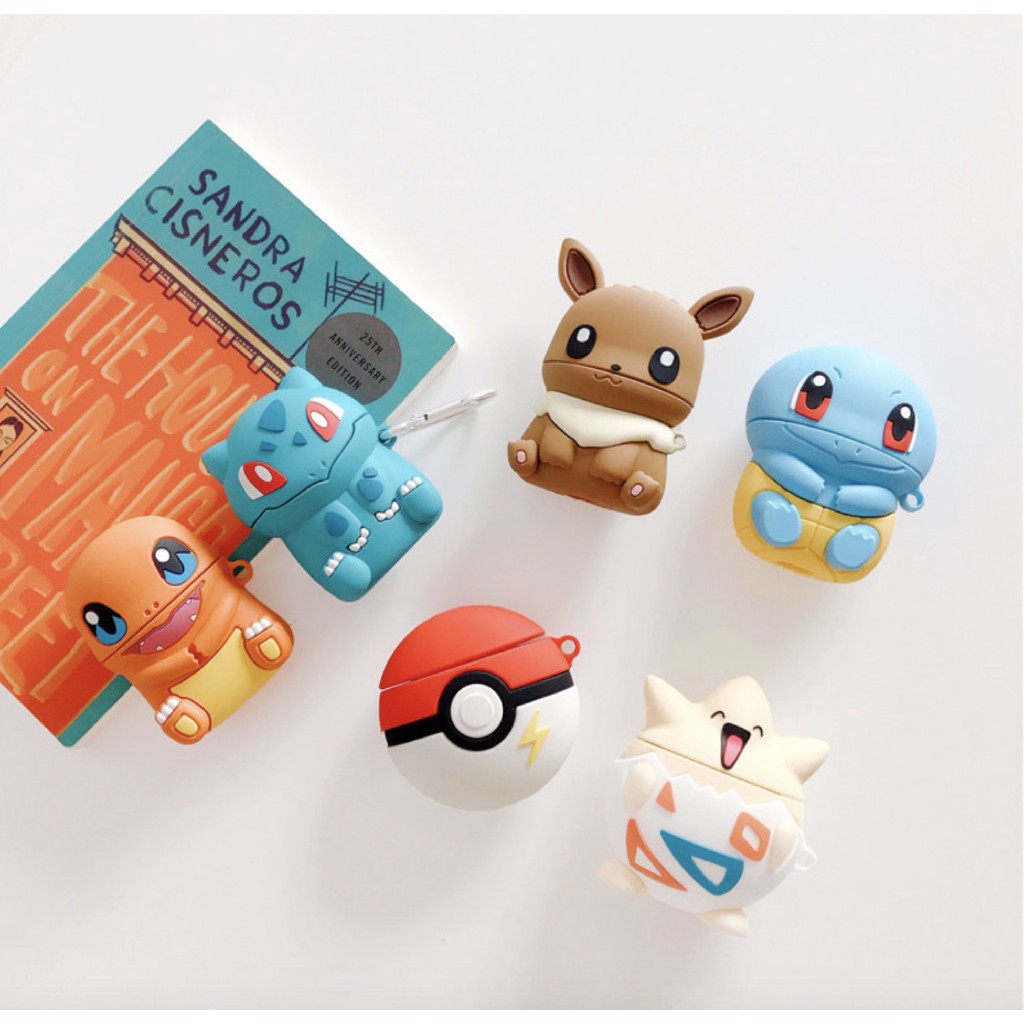 for Airpods 1 2 3 pro case cute cartoon Pokemon Pikachu Eevee Squirtle ...