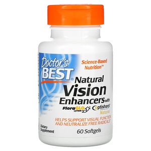 Doctor's Best, Natural Vision Enhancers with FloraGlo Lutein, 60 ...