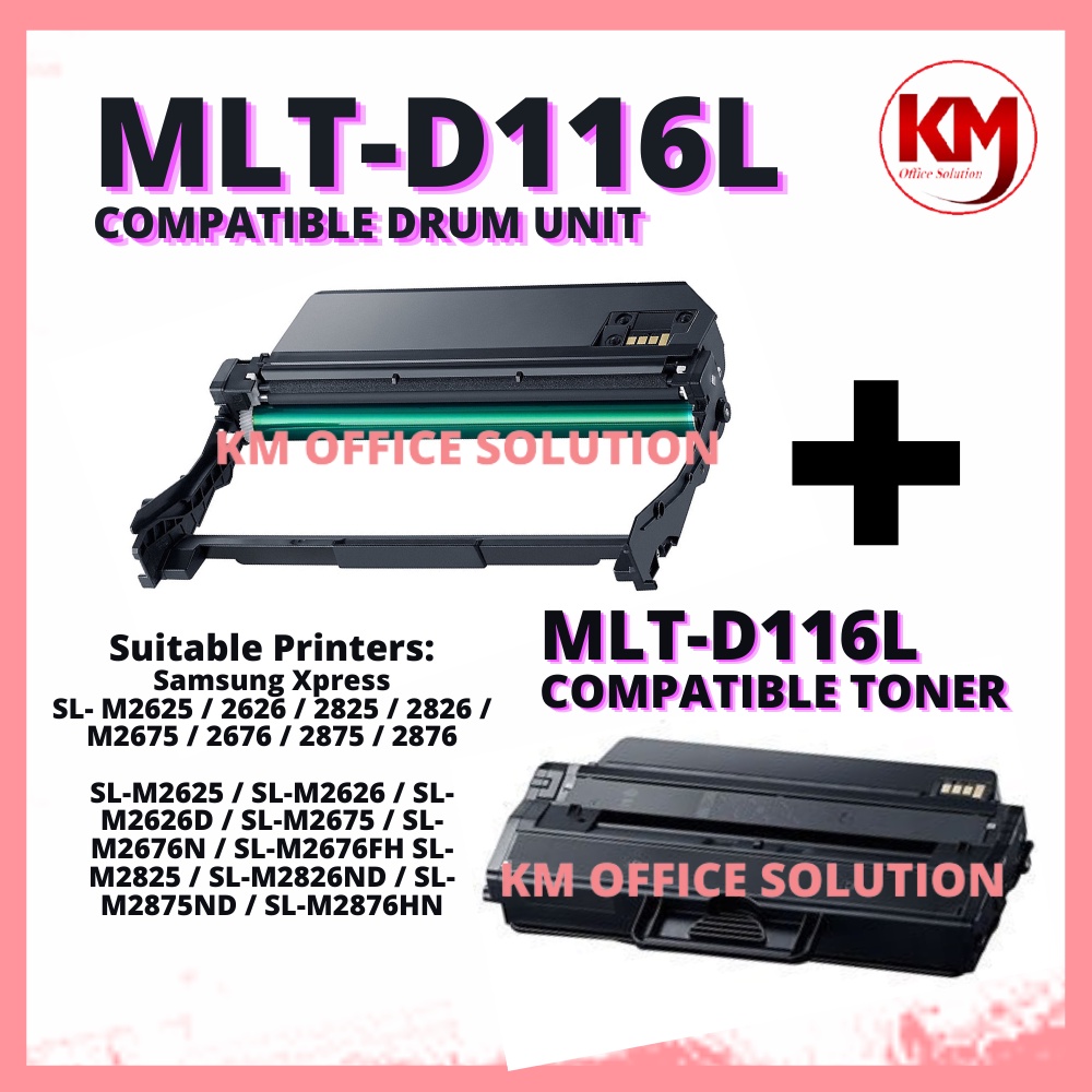 Samsung Drum MLT-R116 R116 Toner MLT-D116L SL-M2675FN SL-M2676 SL-M2876 SL-M2885FW SL-M2625ND ...