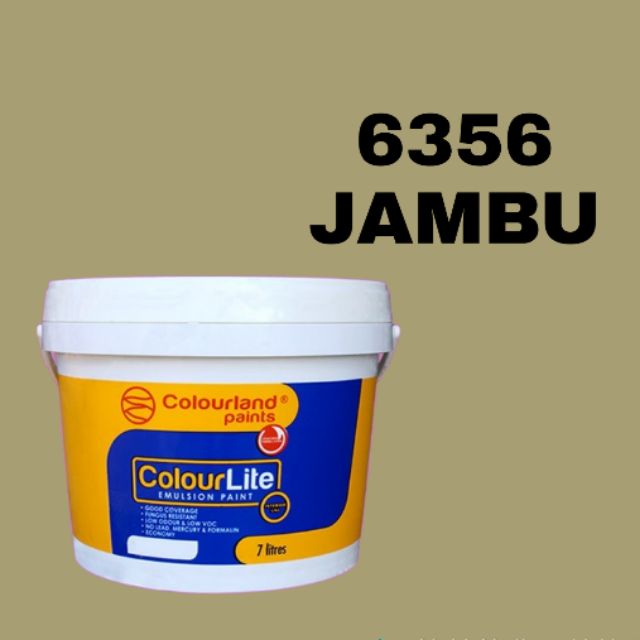 7LITRE COLOURLAND COLOURLITE EMULSION PAINT (6356 JAMBU) | Shopee Malaysia