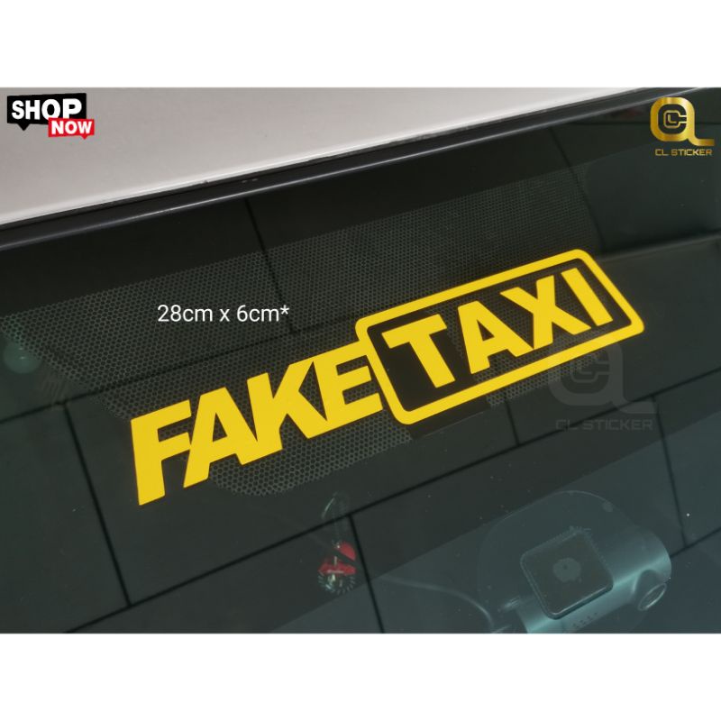 Fake Taxi Logo Cutting Vinyl Sticker | Shopee Malaysia