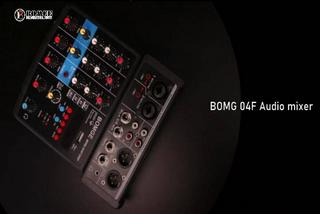 BOMGE 4 Channel mini DJ Audio Sound Mixer Interface with MP3、 USB, Bluetooth , Stereo Recording ...