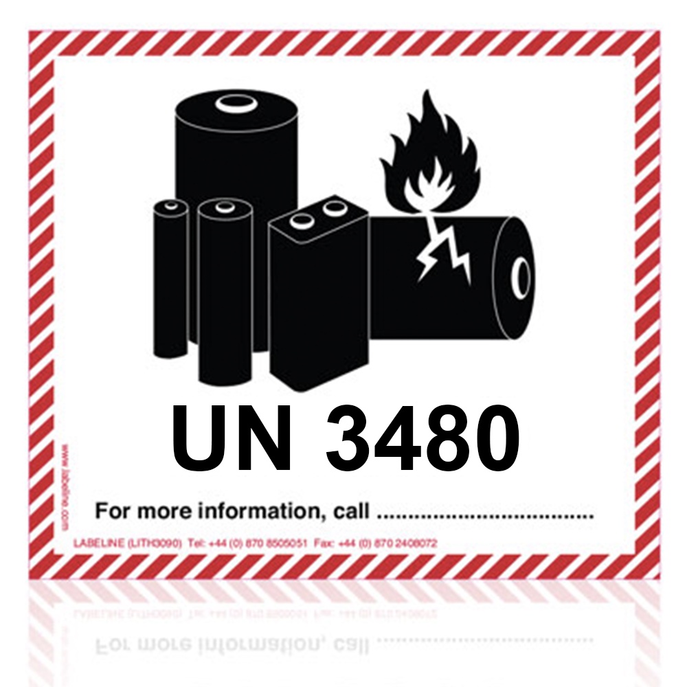 Lithium Ion Battery Air Ship Caution Sticker Security Warning Universal ...