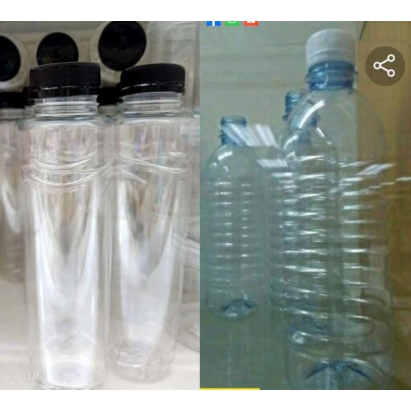 Empty bottle botol kosong termasuk penutup 400ml Dan 500ml PET Bottle ...
