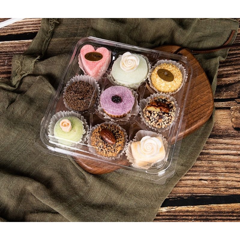 (5pcs per pkt)4/9/12 CAPACITY MINI CAKE /MACARON/MOCHI/TRANSPARENT APET ...