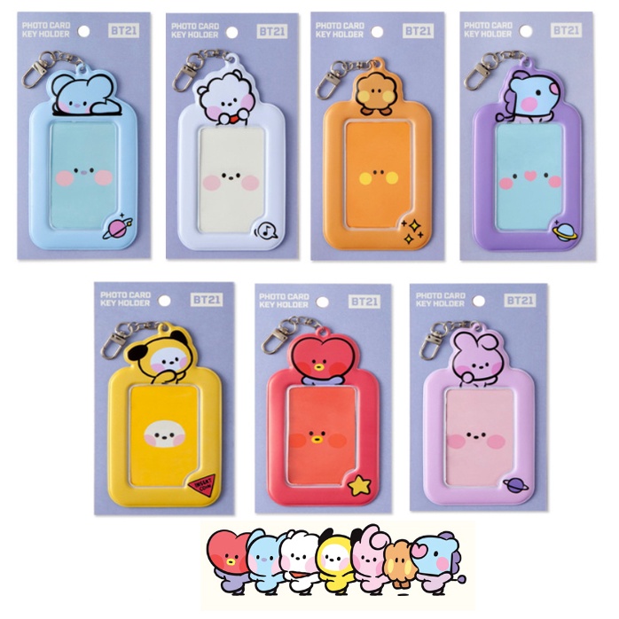 BT21 Minini PHOTO Card Keyring Official Authentic | Shopee Malaysia