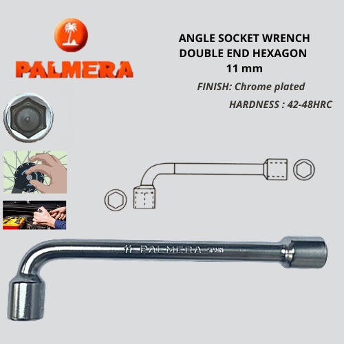 6mm - 24 mm 1pc/ PALMERA ANGLE SOCKET WRENCH DOUBLE END HEXAGON / L Shape Double Ended Hex ...