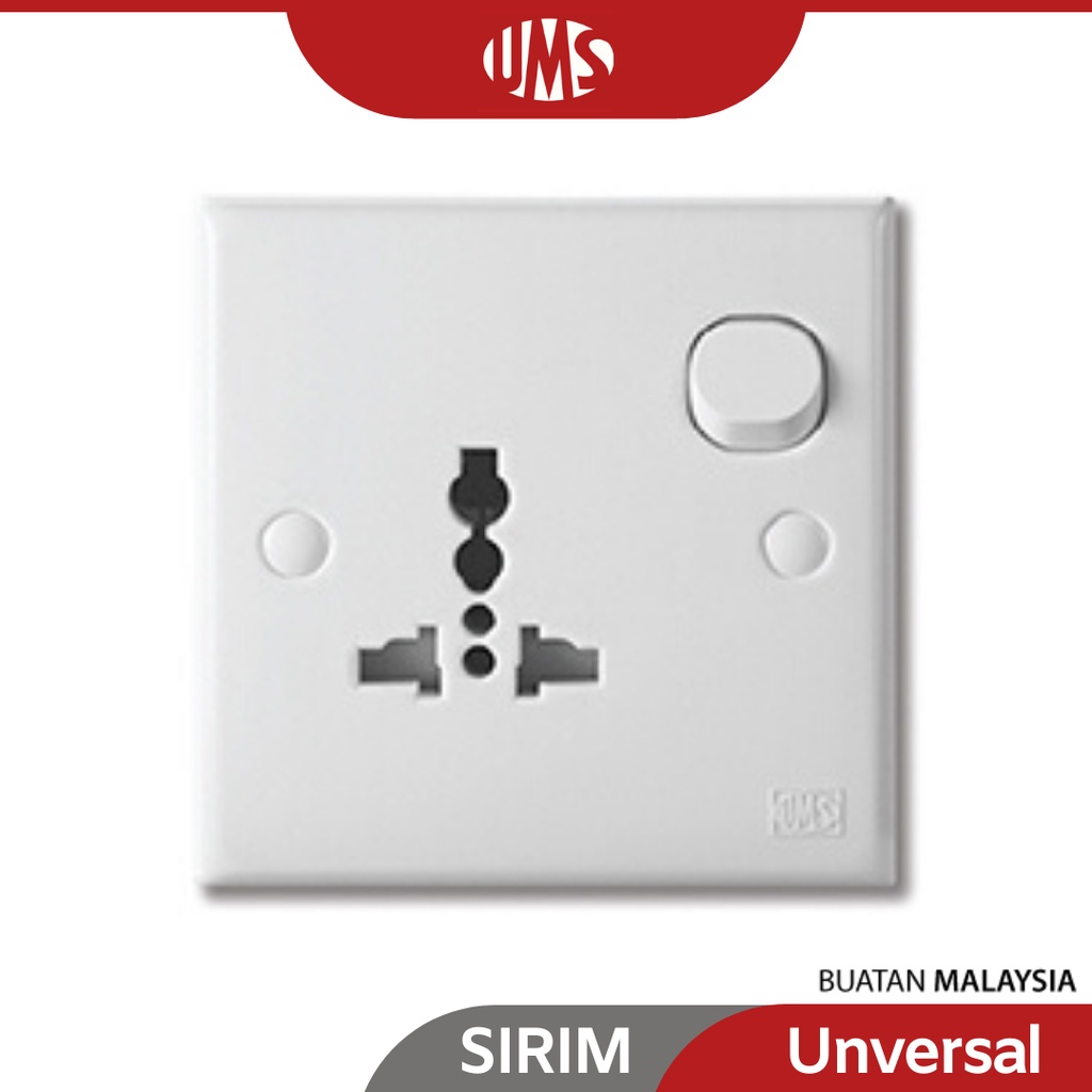 UMS 13A 1 GANG UNIVERSAL SWITCH SOCKET OUTLET | Shopee Malaysia