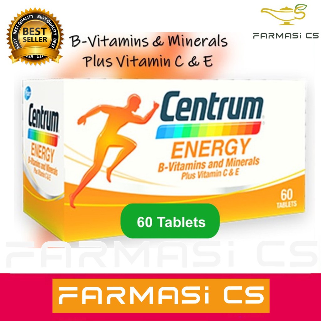 Centrum energy B-Vitamins & Minerals 60 Tablets EXP:08/2025 [ Vitamin B ...