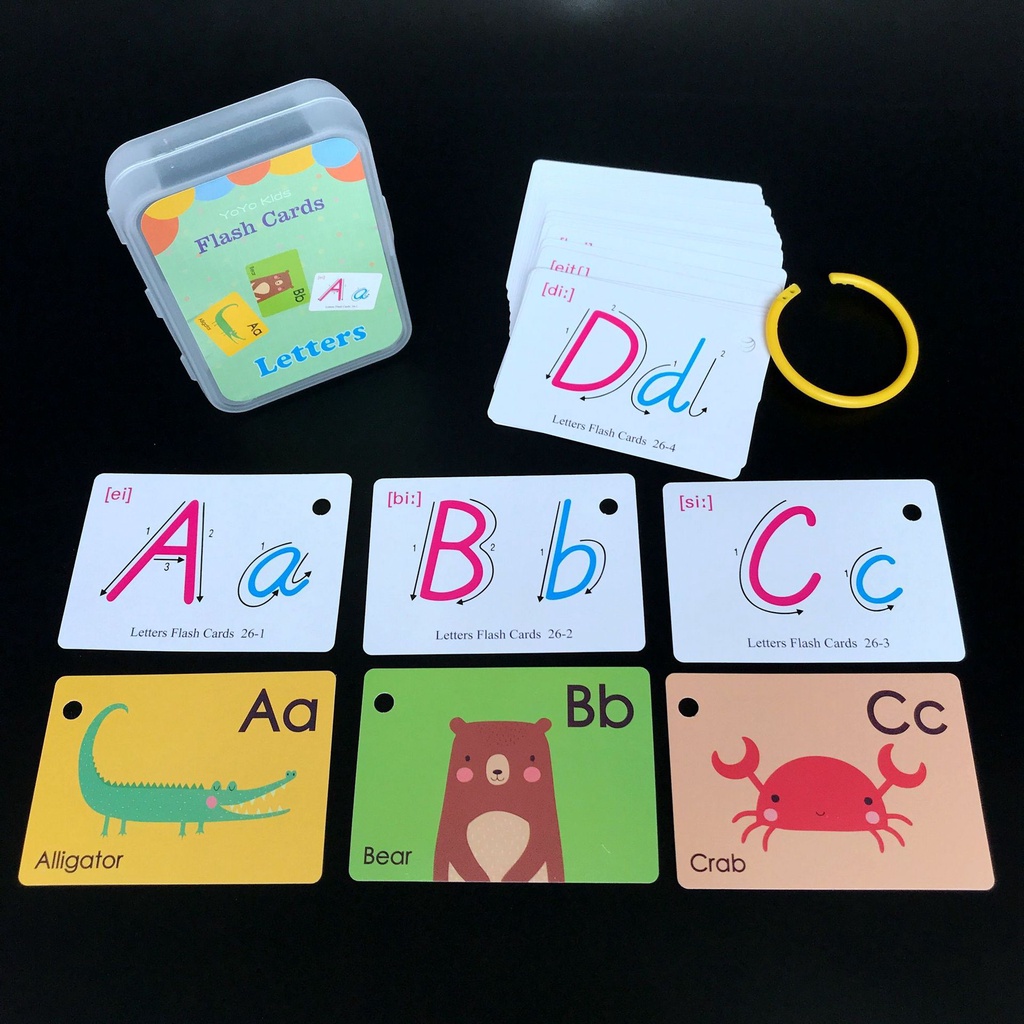 Kids Montessori Baby Learn English Word Card Flashcards Cognitive ...